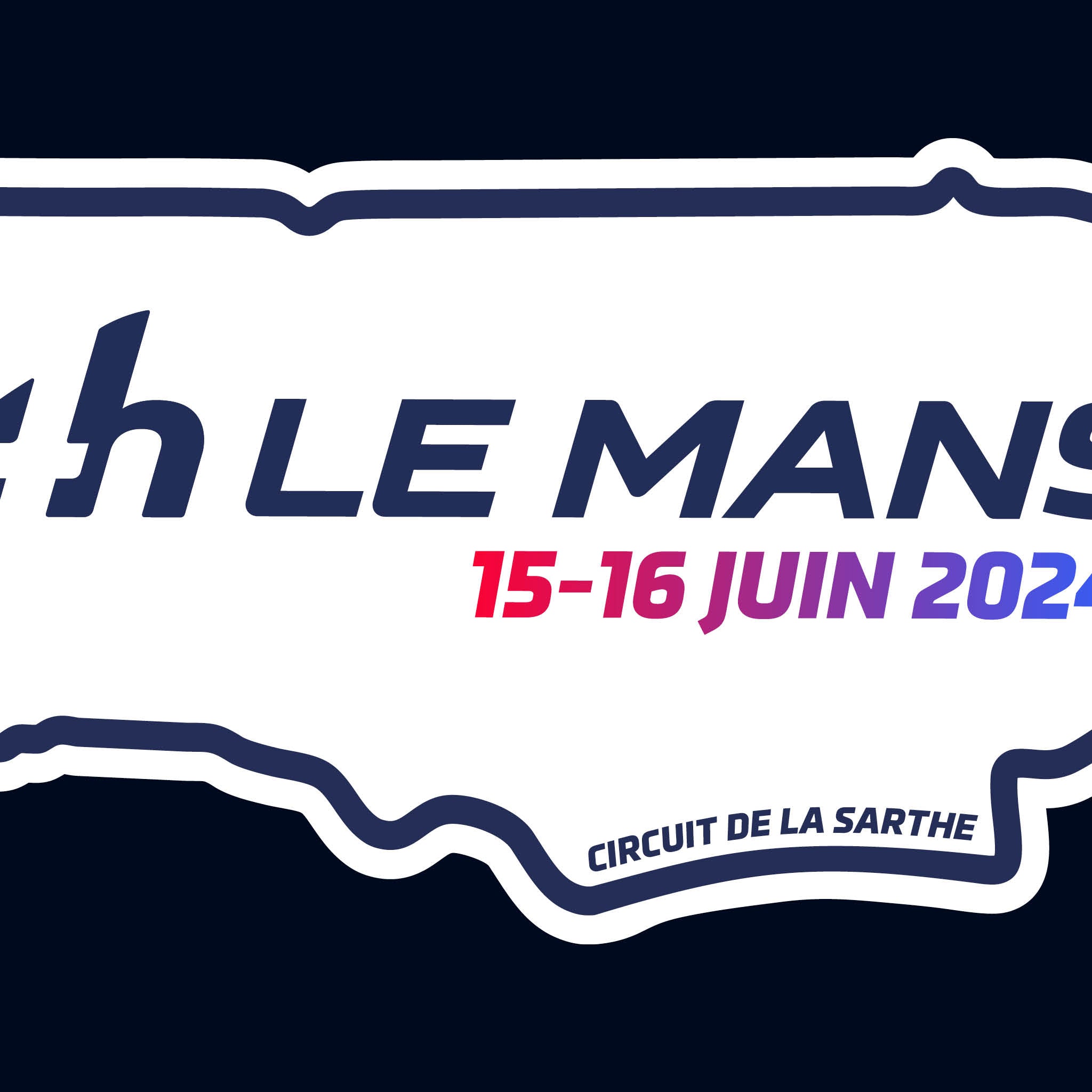 Official Le Mans Logo Strapline Circuit Sticker - StickeredUp4LeMans