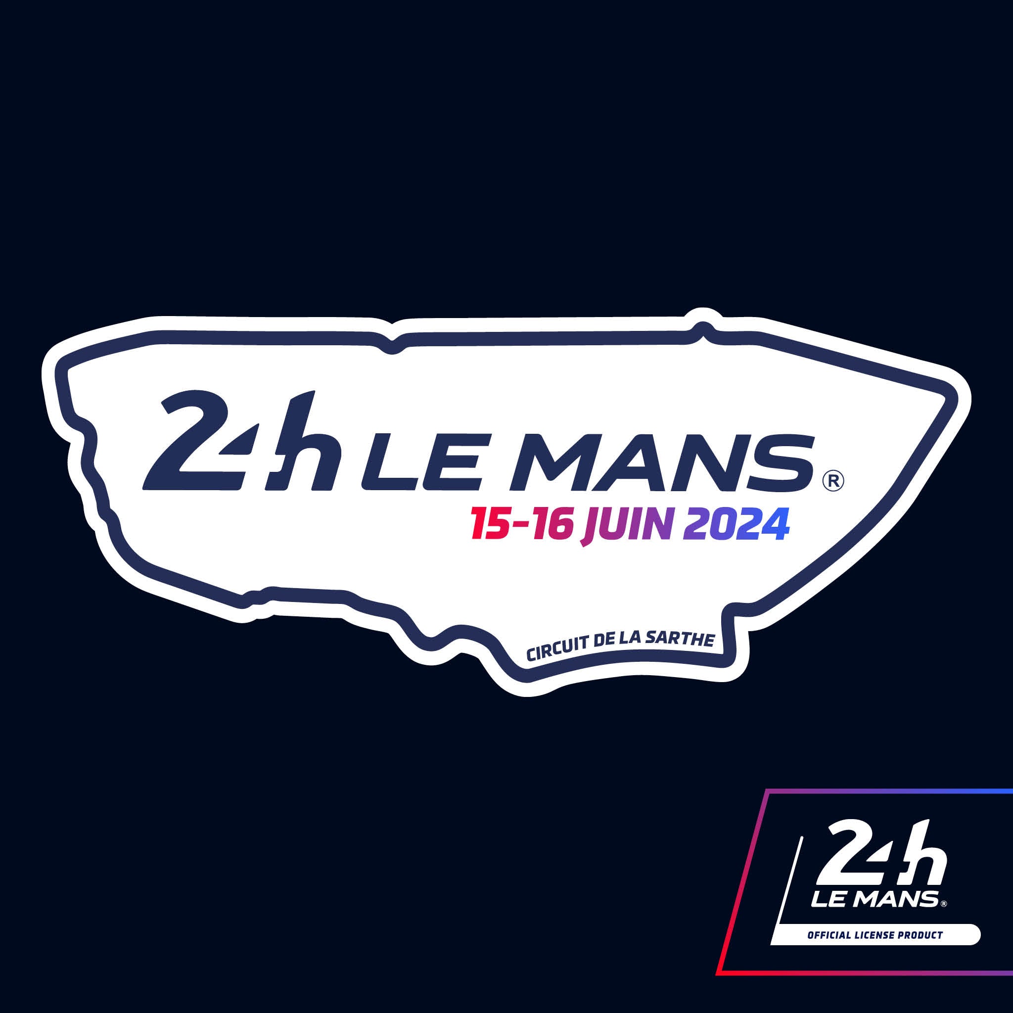 Official Le Mans Logo Strapline Circuit Sticker - StickeredUp4LeMans