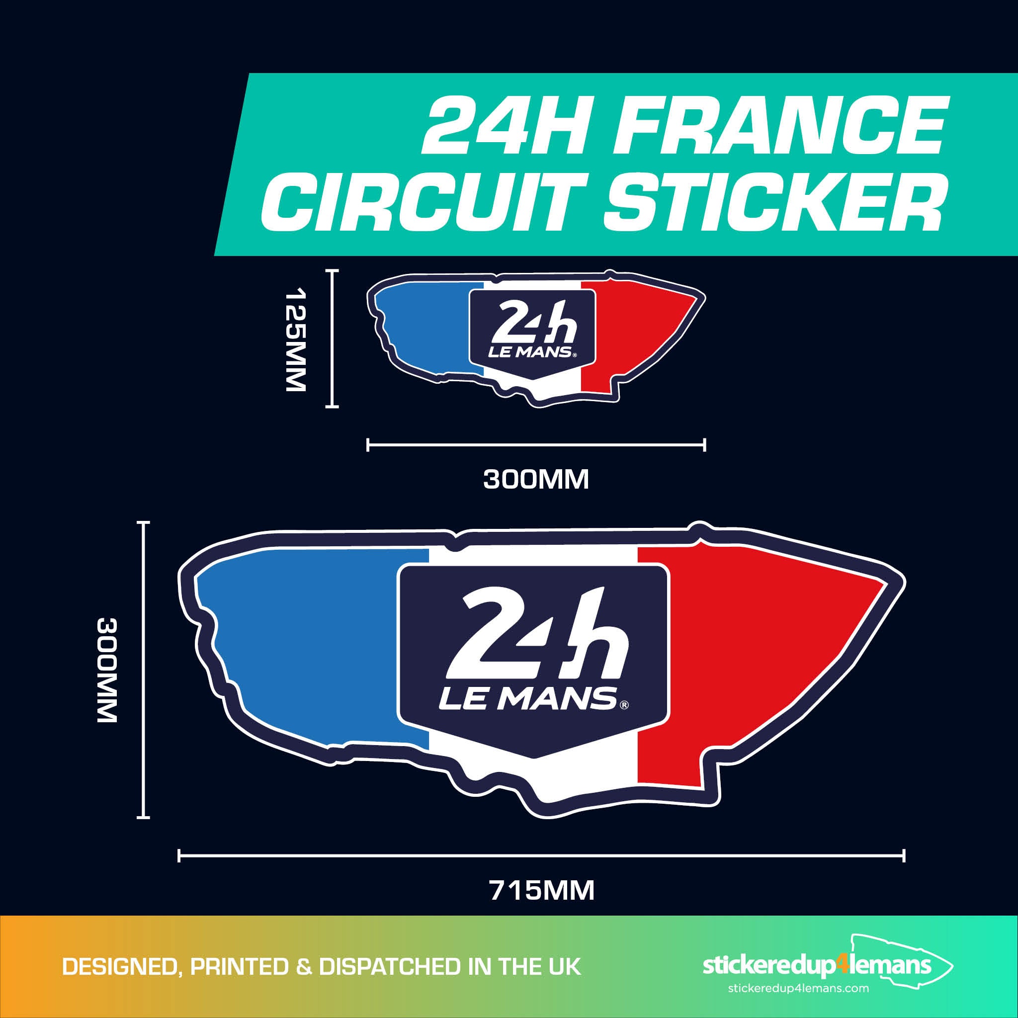 Official Le Mans Tricolore Circuit Sticker - StickeredUp4LeMans