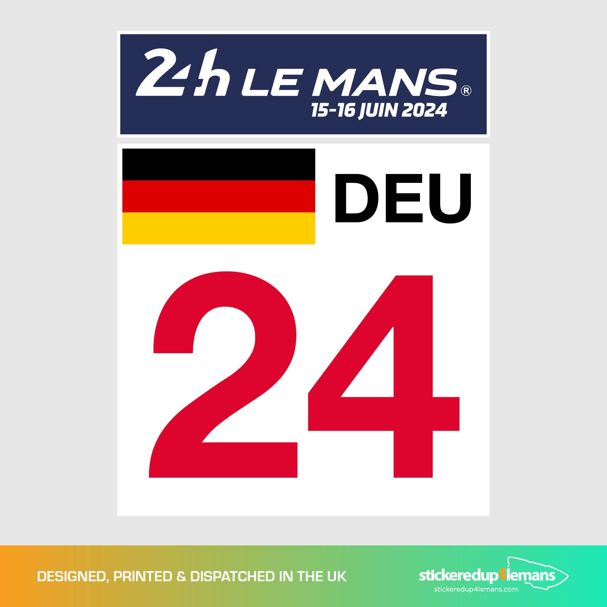 DEU Door Numbers (Pair) - StickeredUp4LeMans