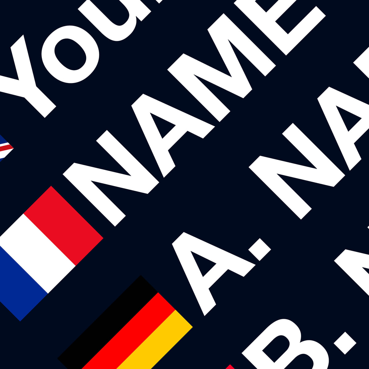 Racing Driver Name Personalised Race Sticker (WITH FLAG ...