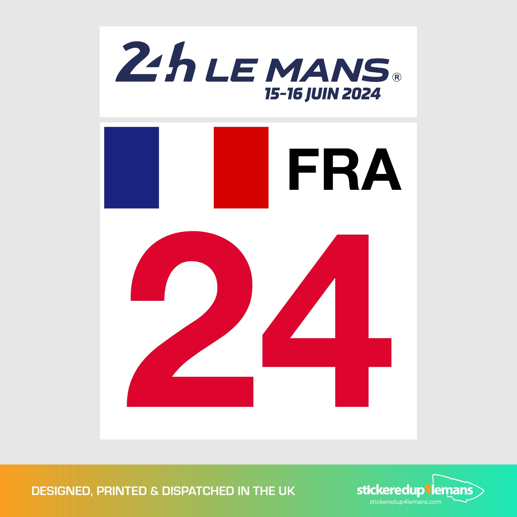 FRA Door Numbers (Pair) - StickeredUp4LeMans