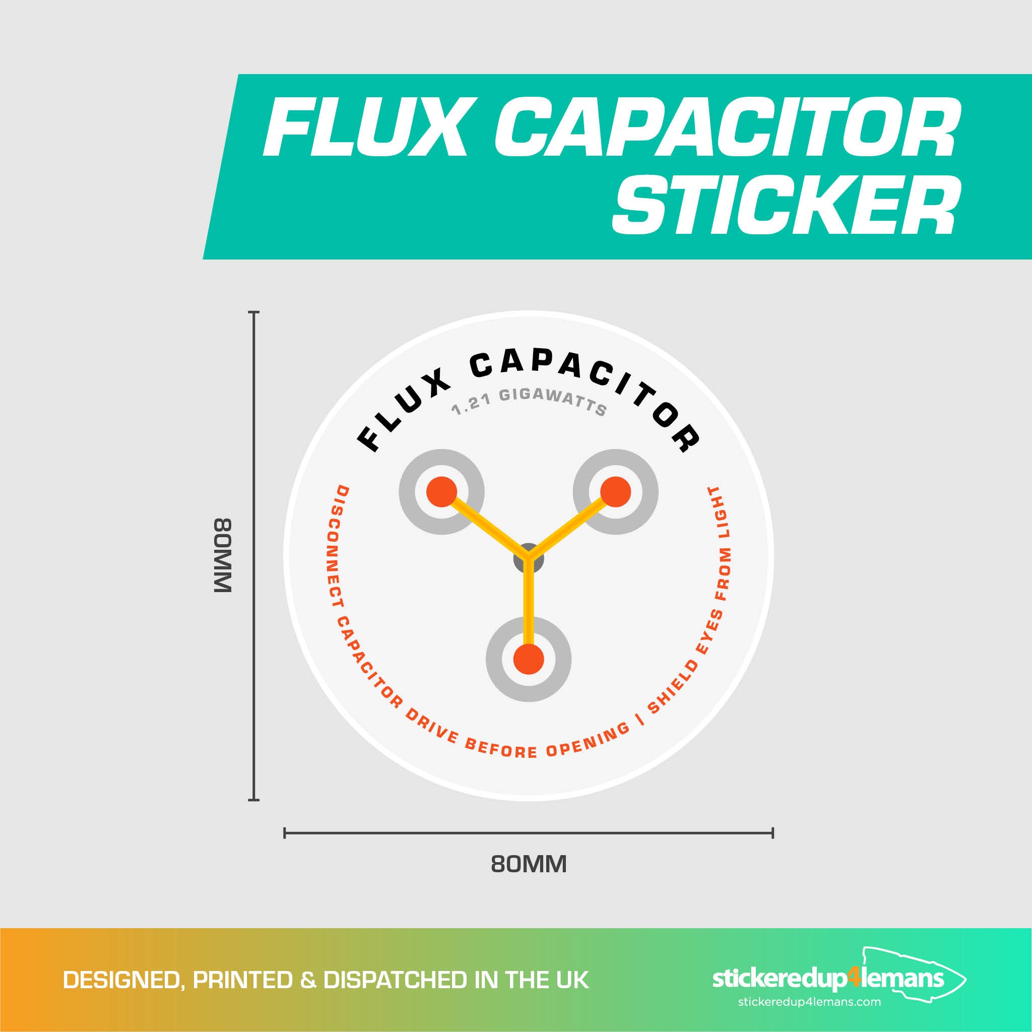 Flux Capacitor Sticker - StickeredUp4LeMans