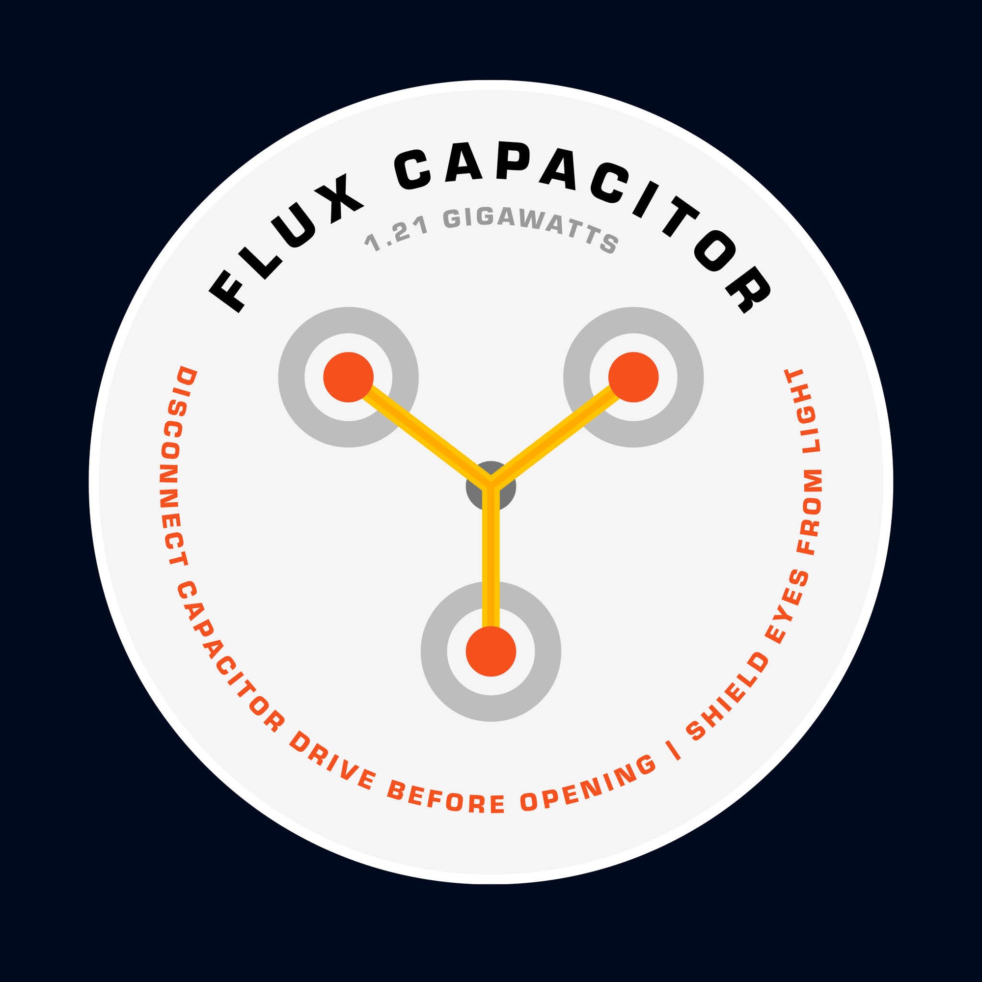 Flux Capacitor Sticker - StickeredUp4LeMans