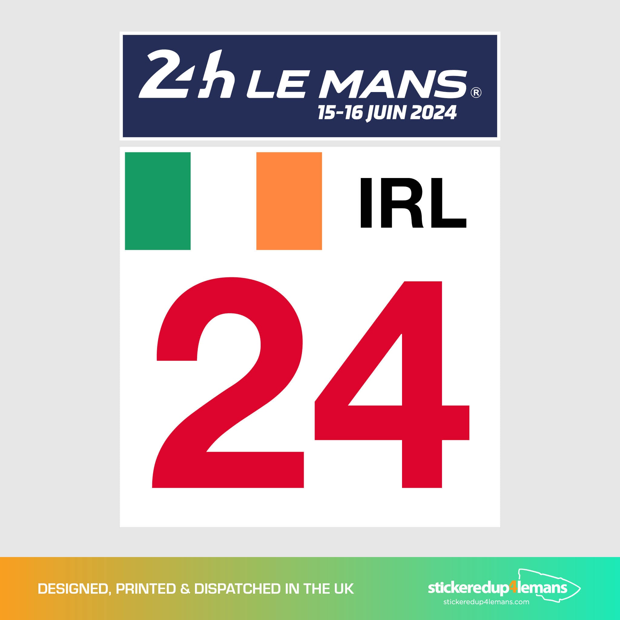 IRL Door Numbers (Pair) - StickeredUp4LeMans