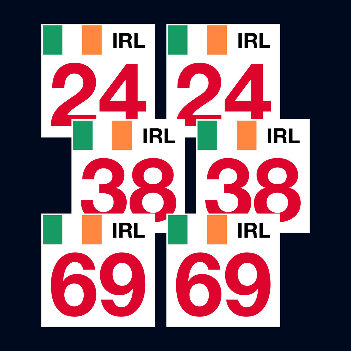 IRL Door Numbers (Pair) - StickeredUp4LeMans