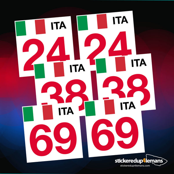ITA Door Numbers (Pair) - StickeredUp4LeMans
