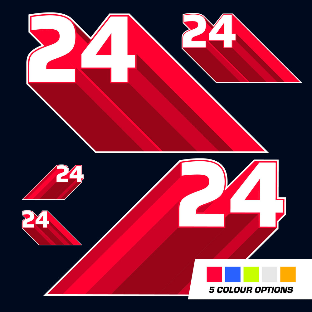 Race Number Stickers | Door Numbers - StickeredUp4LeMans