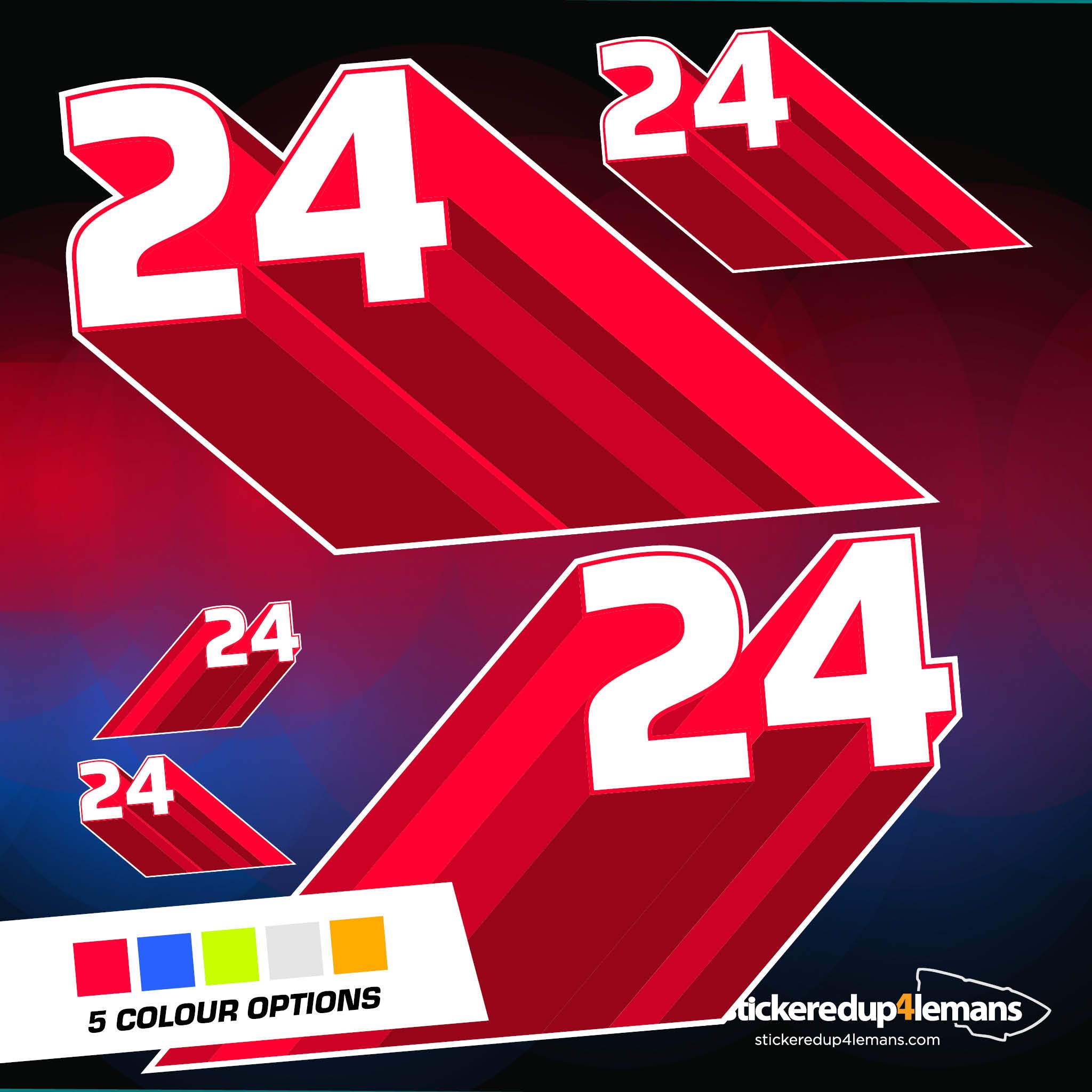 No.24 Racing Numbers Pack - StickeredUp4LeMans