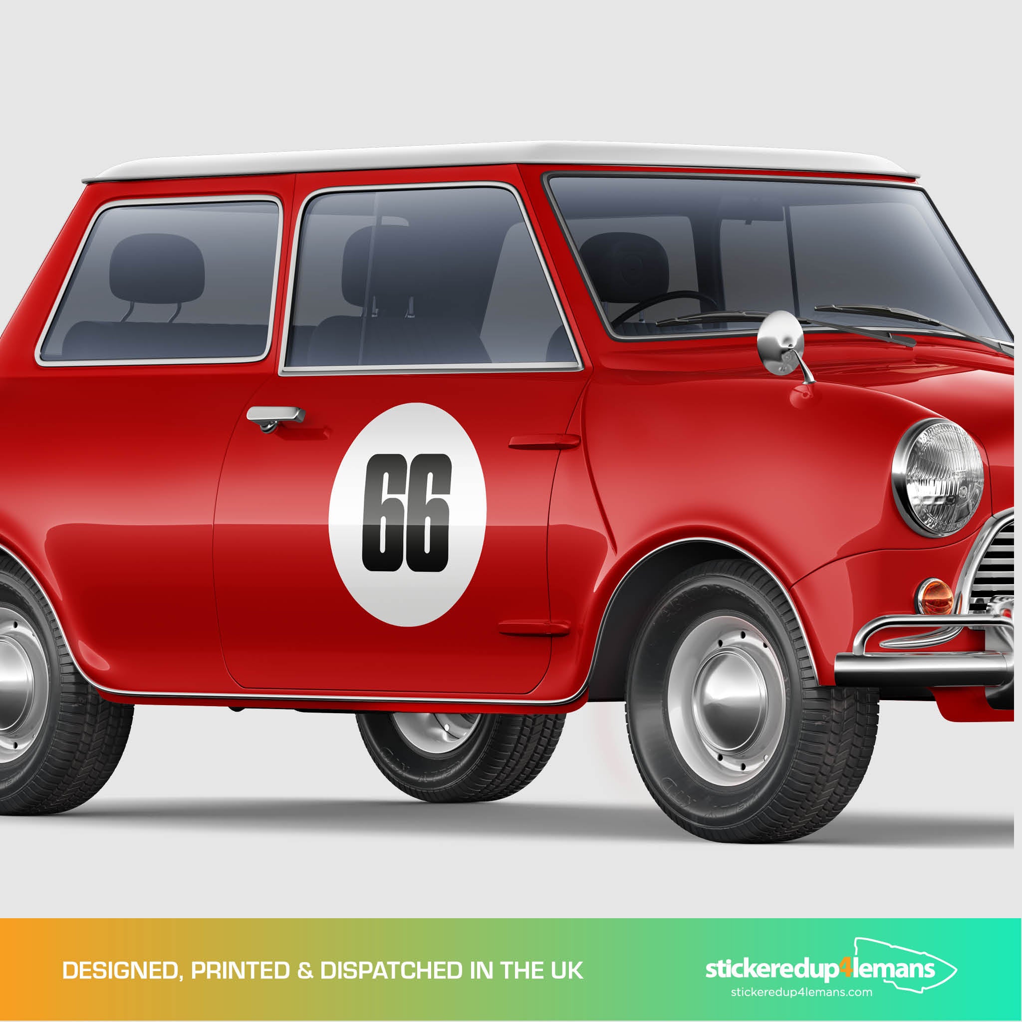 400mm Diameter Door Racing Numbers (Pair) - StickeredUp4LeMans