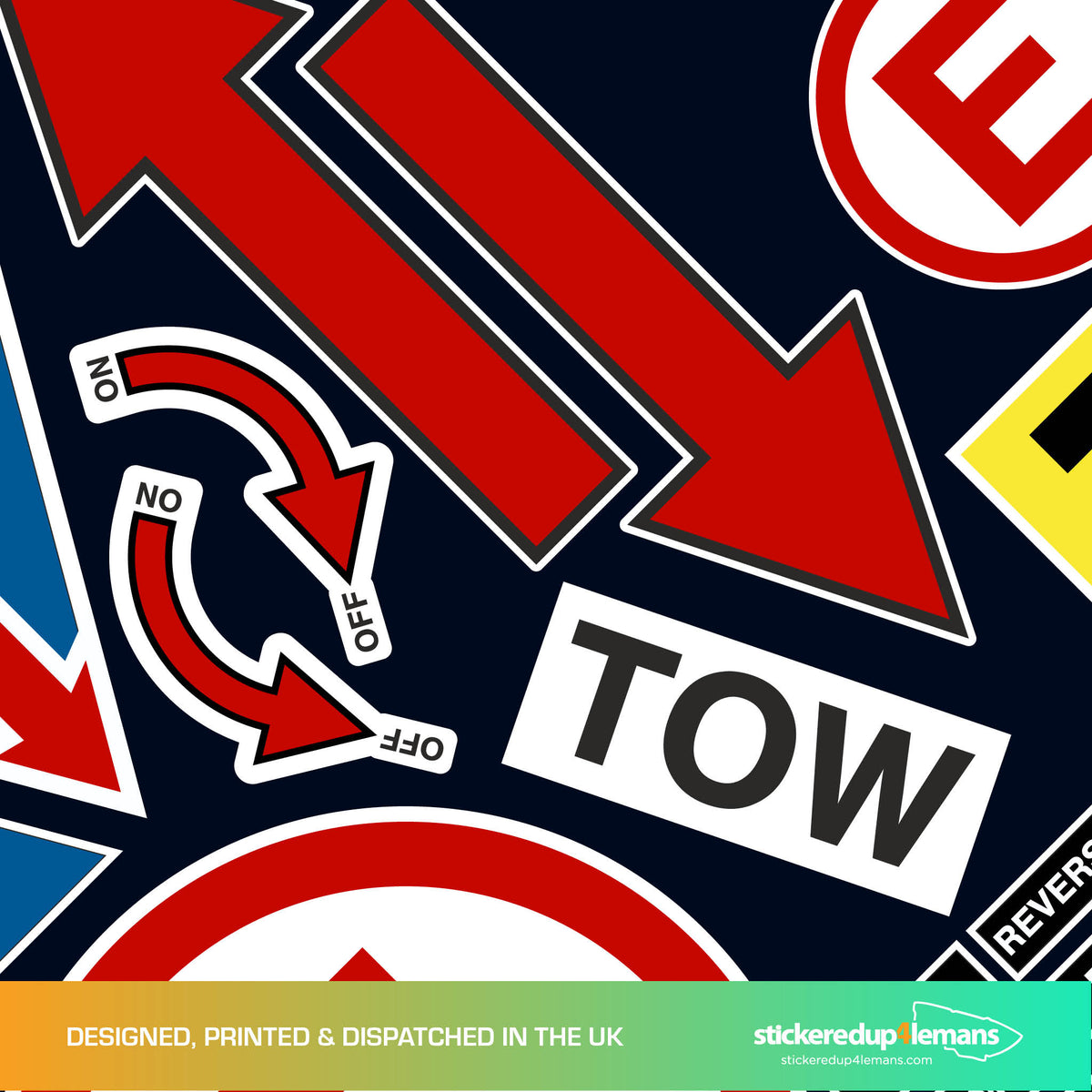 Race Car Safety Sticker Set - StickeredUp4LeMans