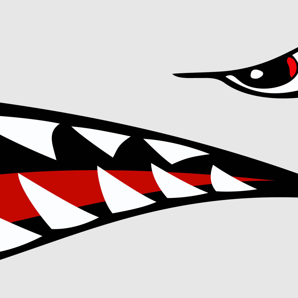 Large Shark Teeth Car Sticker Set - StickeredUp4LeMans