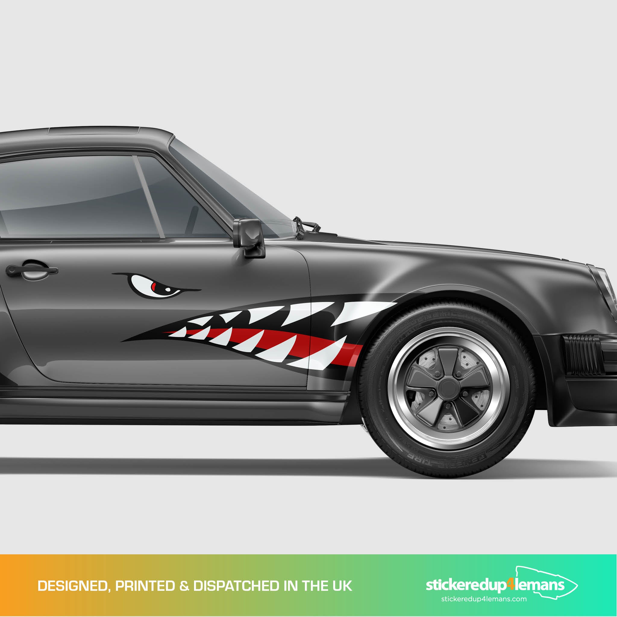 Large Shark Teeth Car Sticker Set - StickeredUp4LeMans