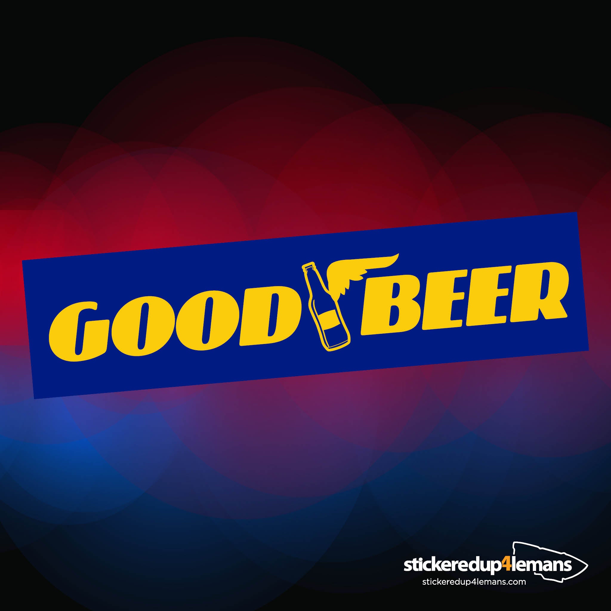 Good Beer (blue & yellow) - StickeredUp4LeMans