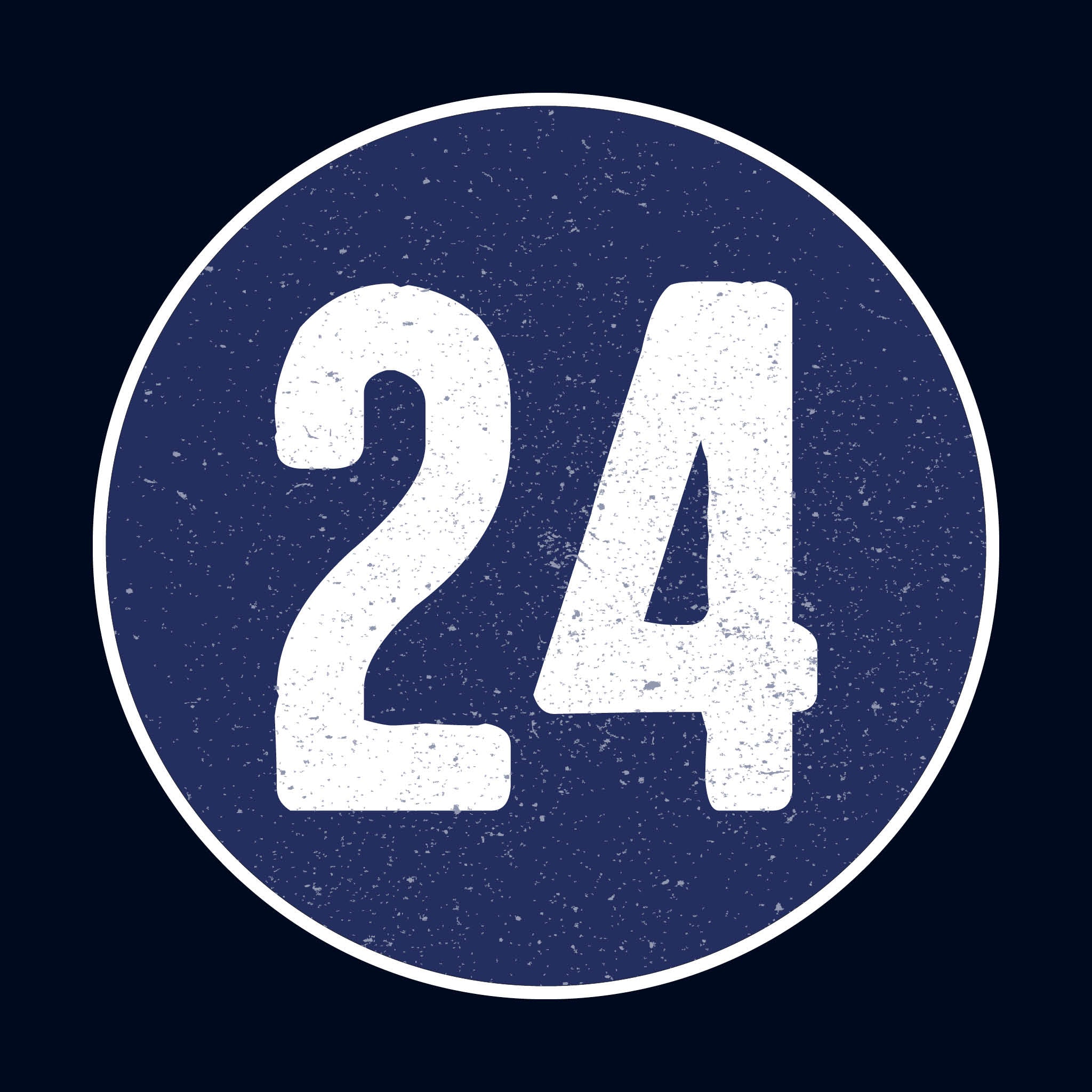 Vintage 24 Blue Number Roundel - StickeredUp4LeMans