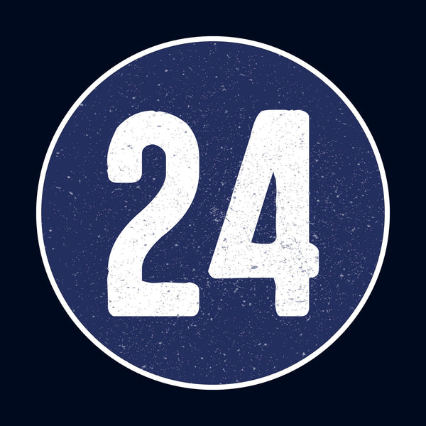 Vintage 24 Blue Number Roundel - StickeredUp4LeMans