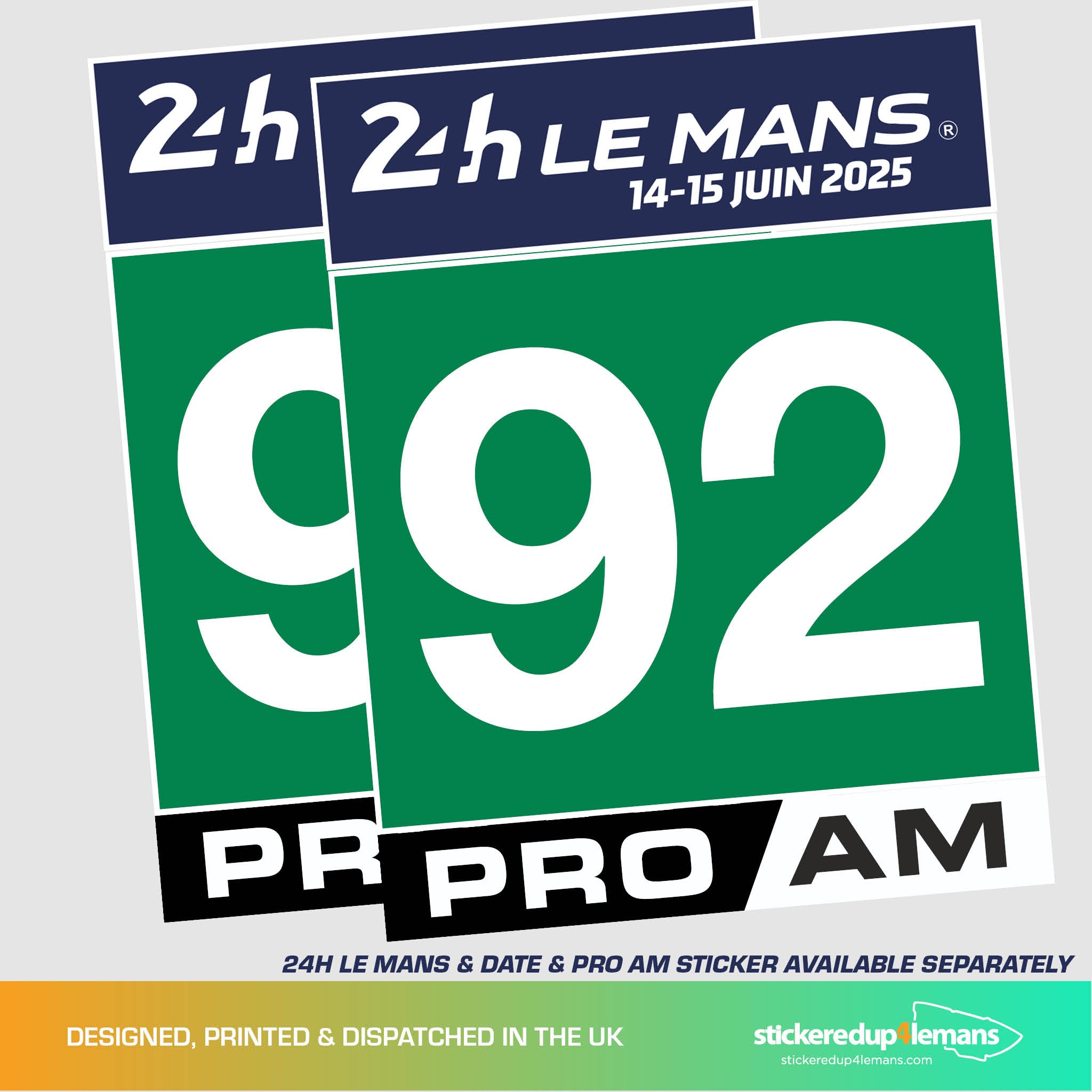 WEC Le Mans Style Class Numbers (Pair) - StickeredUp4LeMans