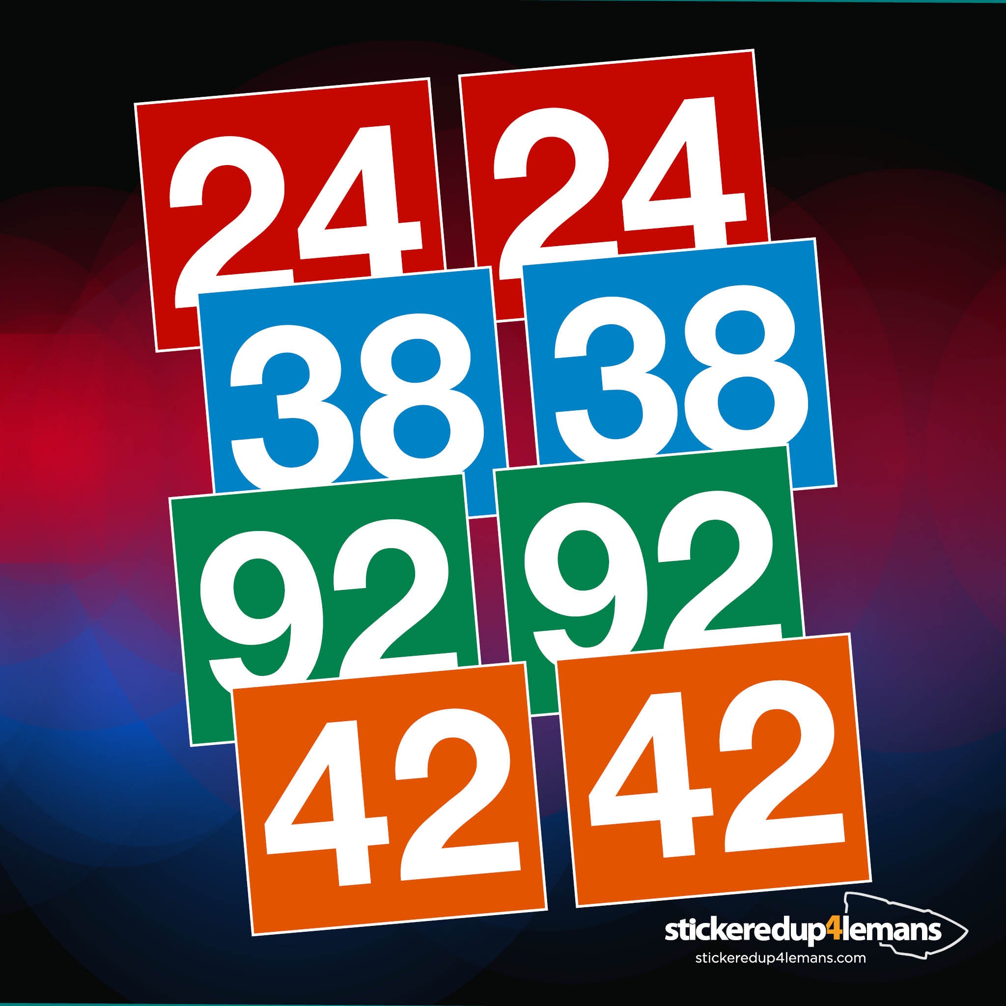 WEC Le Mans Style Class Numbers (Pair) - StickeredUp4LeMans