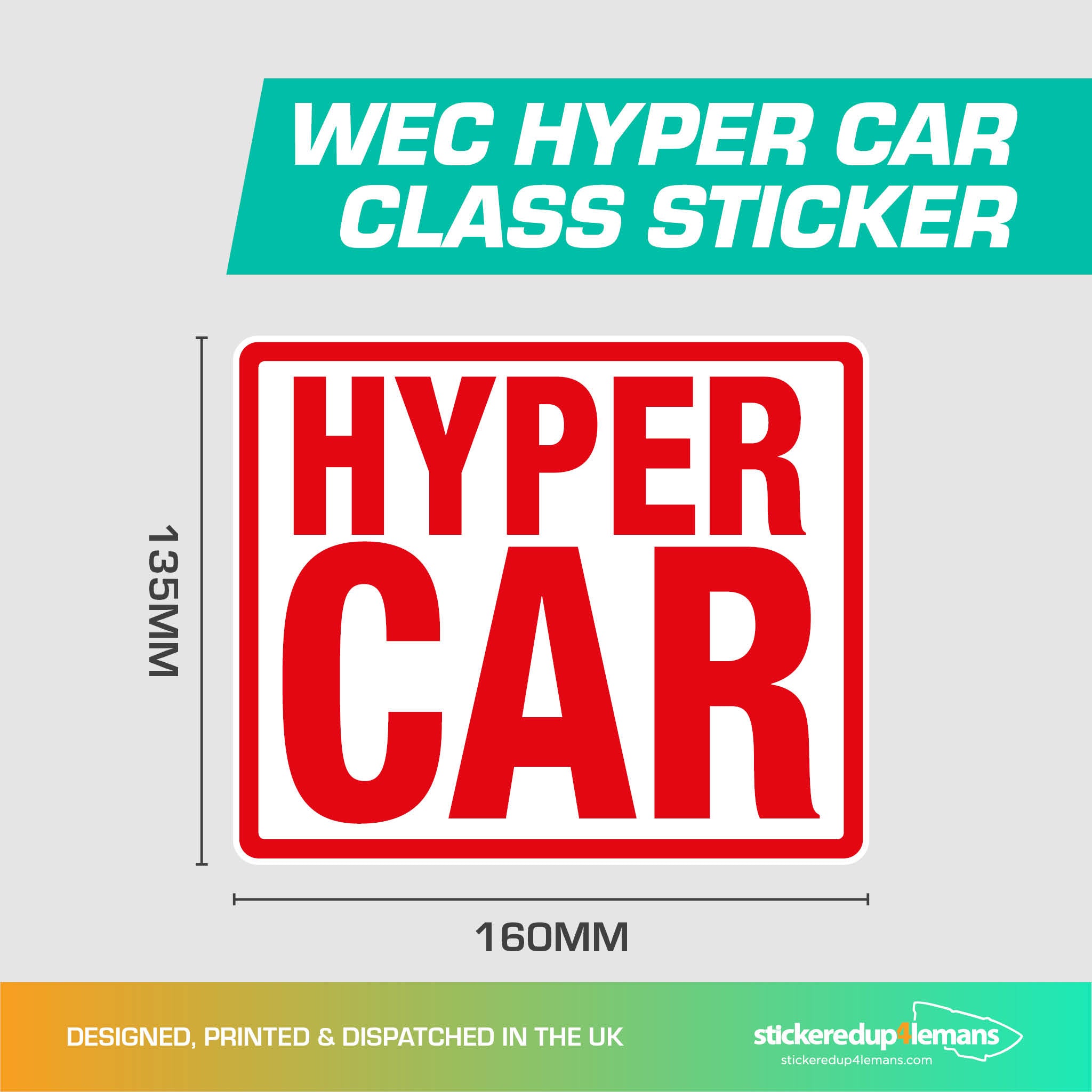 Le Mans Class Sticker - HYPERCAR - StickeredUp4LeMans