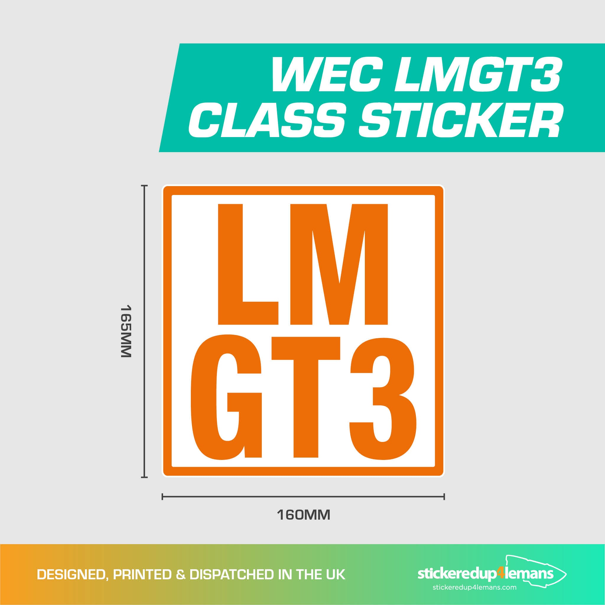 Le Mans Class Sticker - LMGT3 - StickeredUp4LeMans