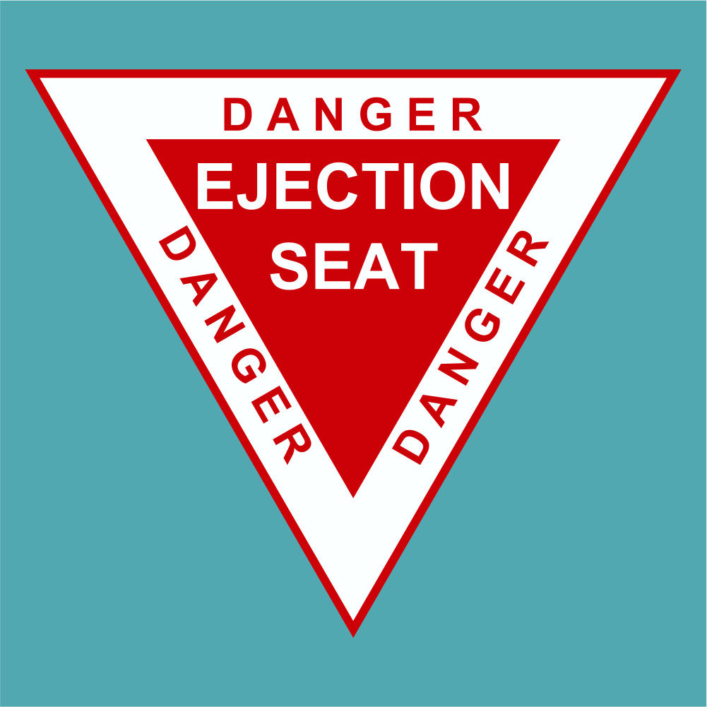 Danger Ejection Seat - StickeredUp4LeMans
