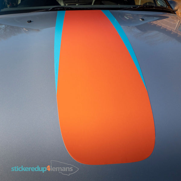 'Gulf' Style Bonnet Stripe - StickeredUp4LeMans