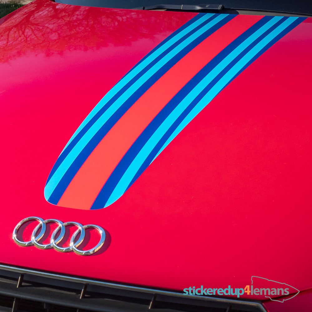 'Martini' Style Bonnet Stripe - StickeredUp4LeMans