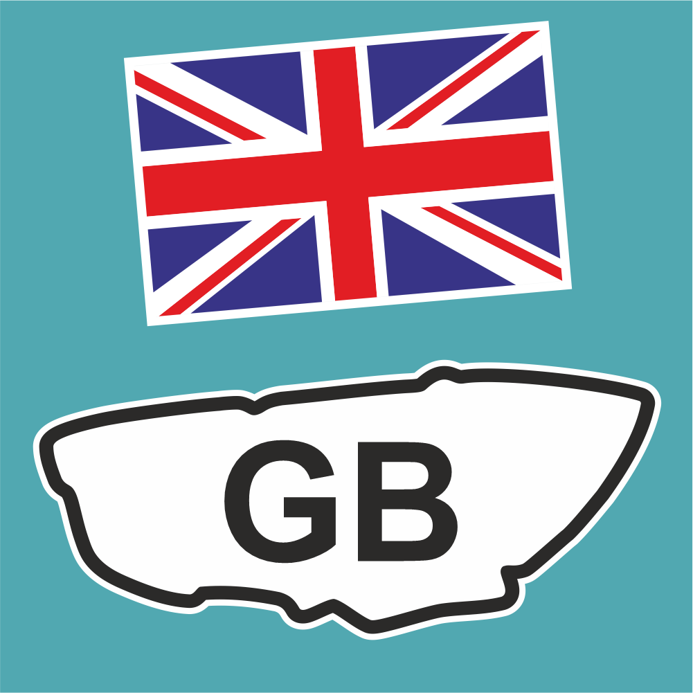 Country Identification Travel Stickers - Country Code & Flag ...