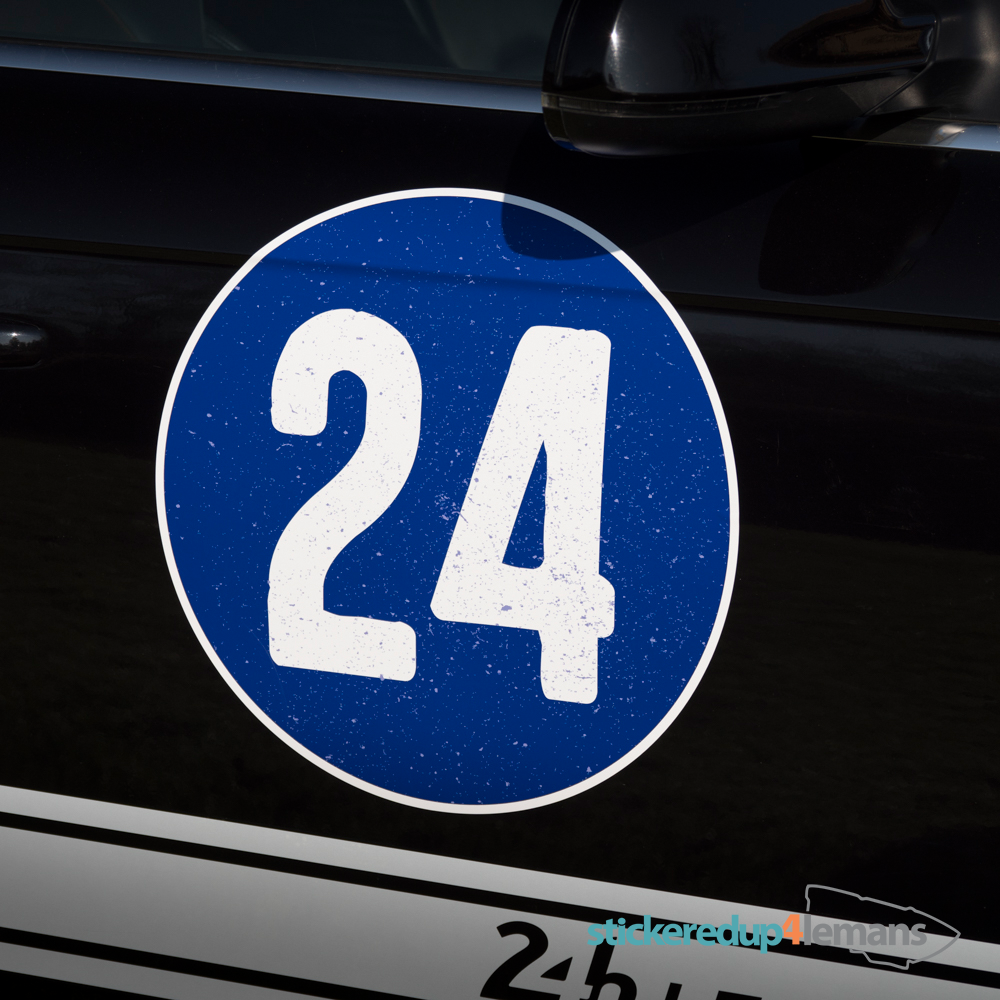 Vintage 24 Blue Number Roundel - StickeredUp4LeMans