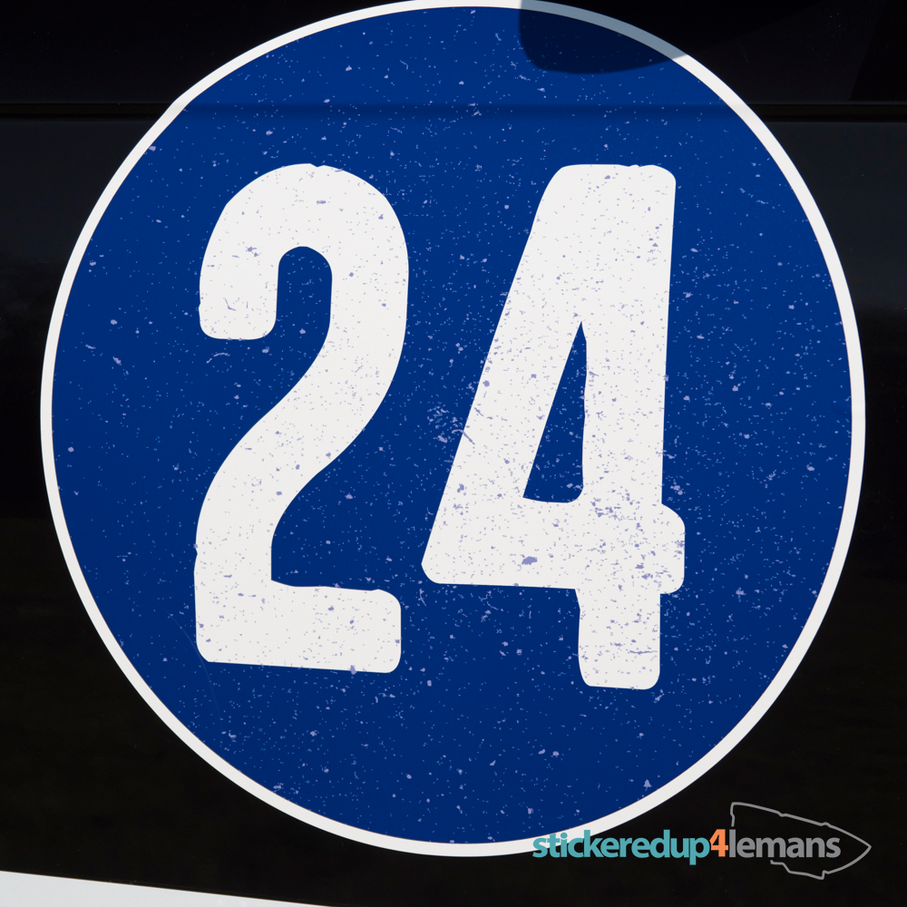 Vintage 24 Blue Number Roundel - StickeredUp4LeMans